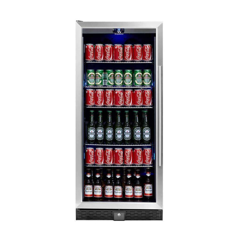 KingsBottle Upright Beverage Cooler Drink Center with Glass Door – Fla