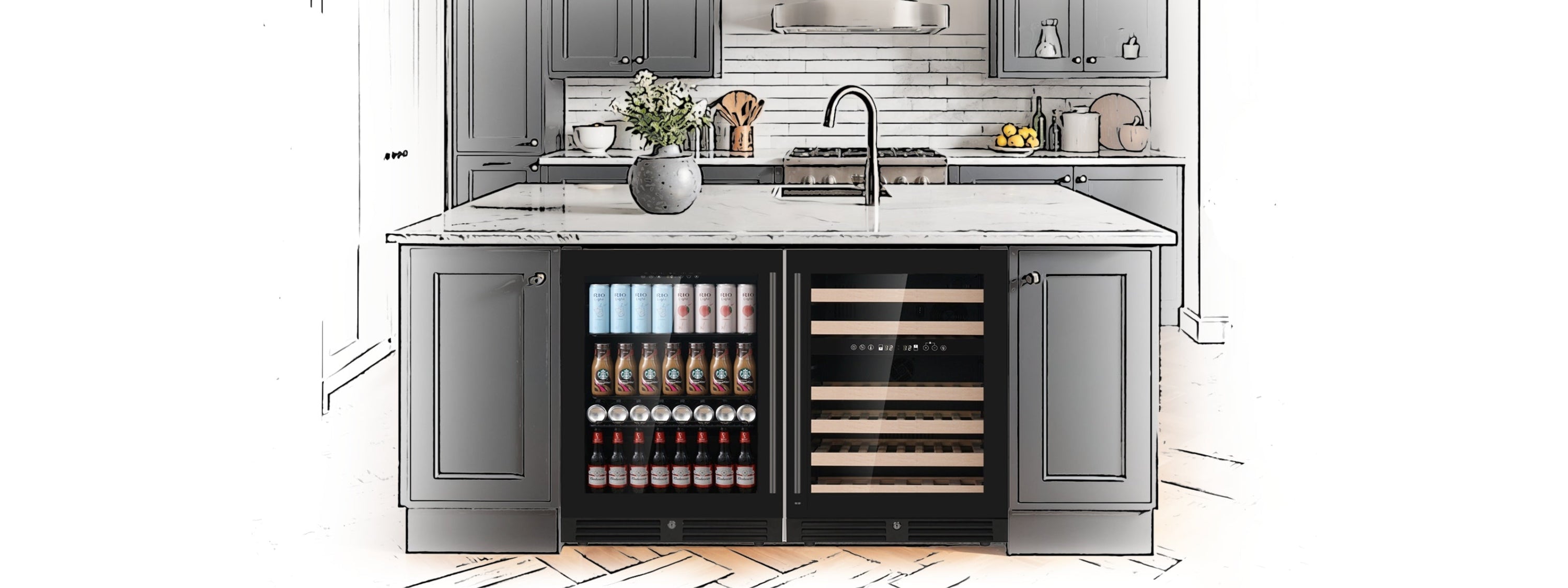 Wine & Beverage Combos | Flexible Multi-Zone Cooling - KingsBottle