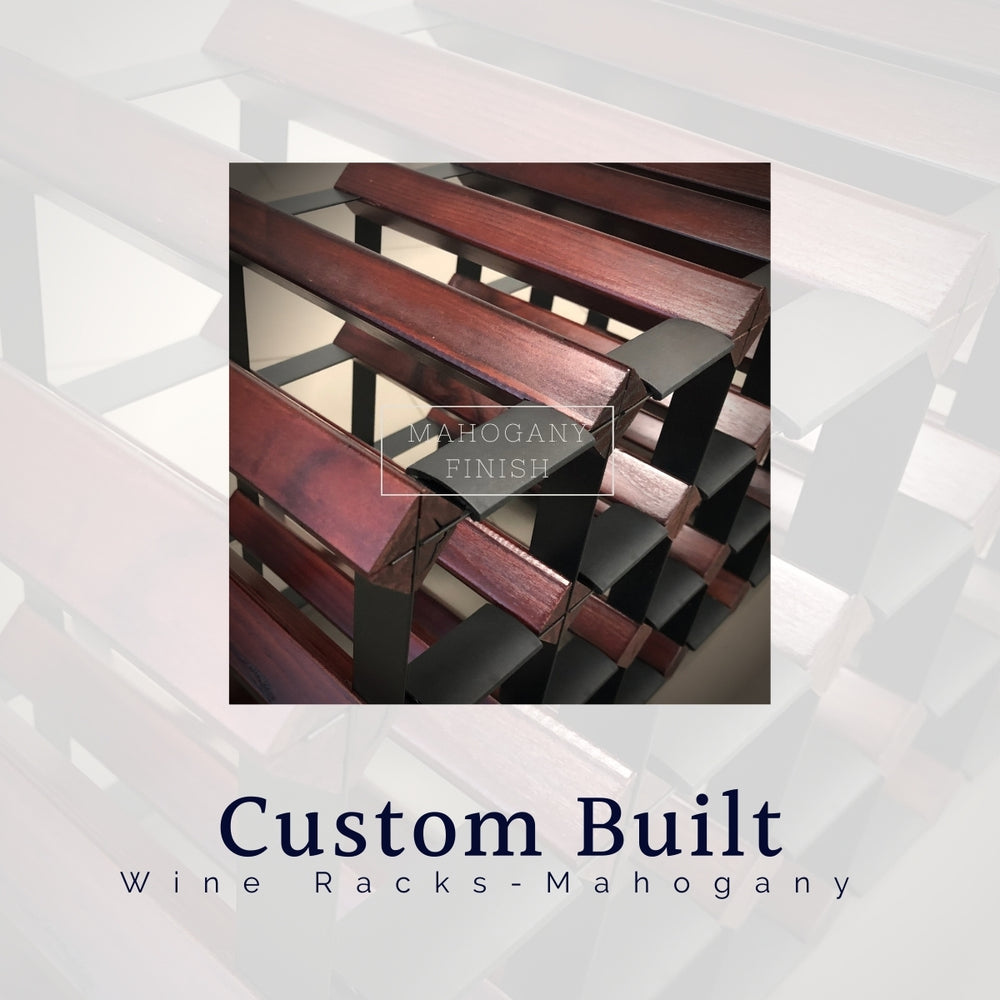 Custom Built Mahogany Finish Wine Racks